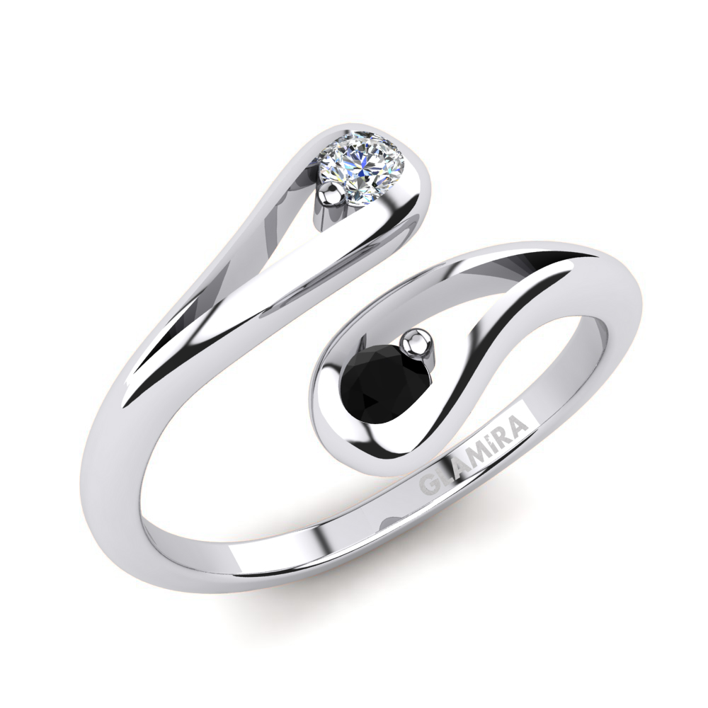 Order 0.07 Carat Round cut 9ct White Gold Black Diamond GLAMIRA Ring Alix | Glamira.com.au