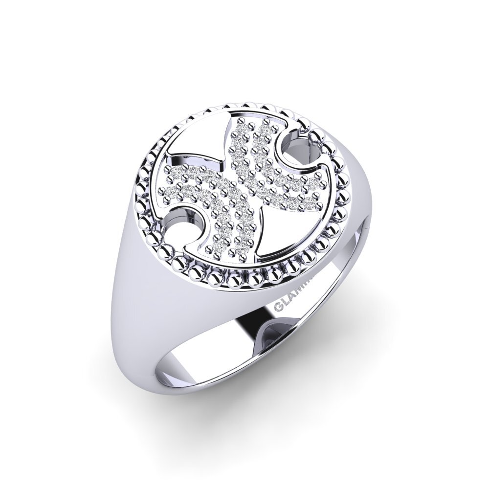 Order 0.16 Carat Round cut 9ct White Gold Diamond Men's Ring Cole ...